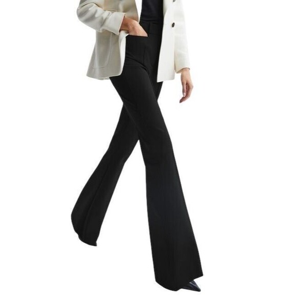 Reiss | Pants & Jumpsuits | Reiss Dylan Flared Trousers Womens 2 Black ...